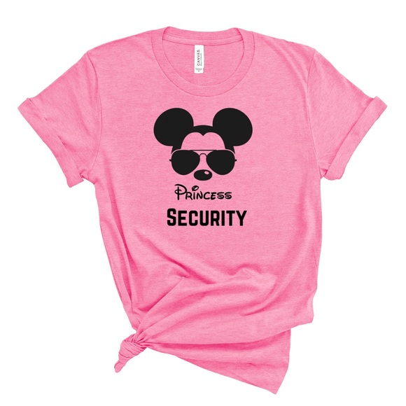 Bella Canvas | Tops | Mickey Mouse Princess Security Custom Made Tshirt ...